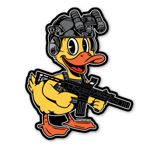 the Battle Duck - Sticker – Battle Cat Co.