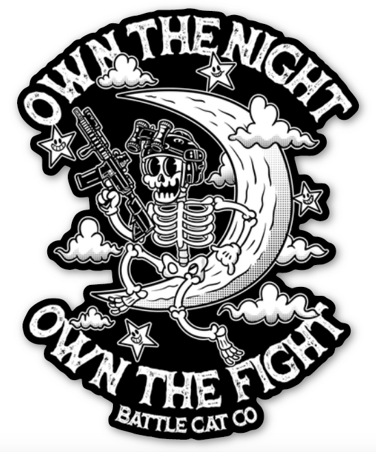 Own The Night - Sticker – Battle Cat Co.