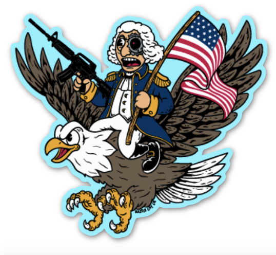 Cyborg George - Sticker – Battle Cat Co.